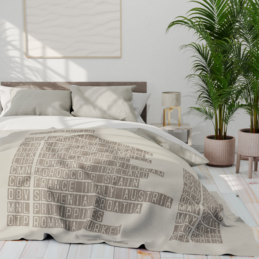 Custom Airport Codes Throw Blanket – Easy Planet Travel