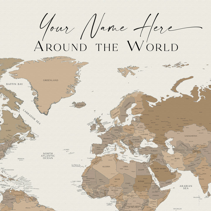 Free Coloring World Map – Easy Planet Travel